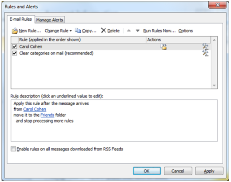 Microsoft How To Create A Rule In Outlook Solo Practice University 